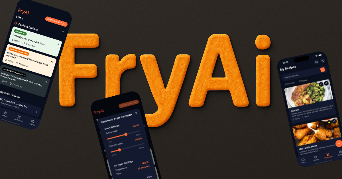 FryAI - AI-Powered Air Fryer Assistant | Now on iOS